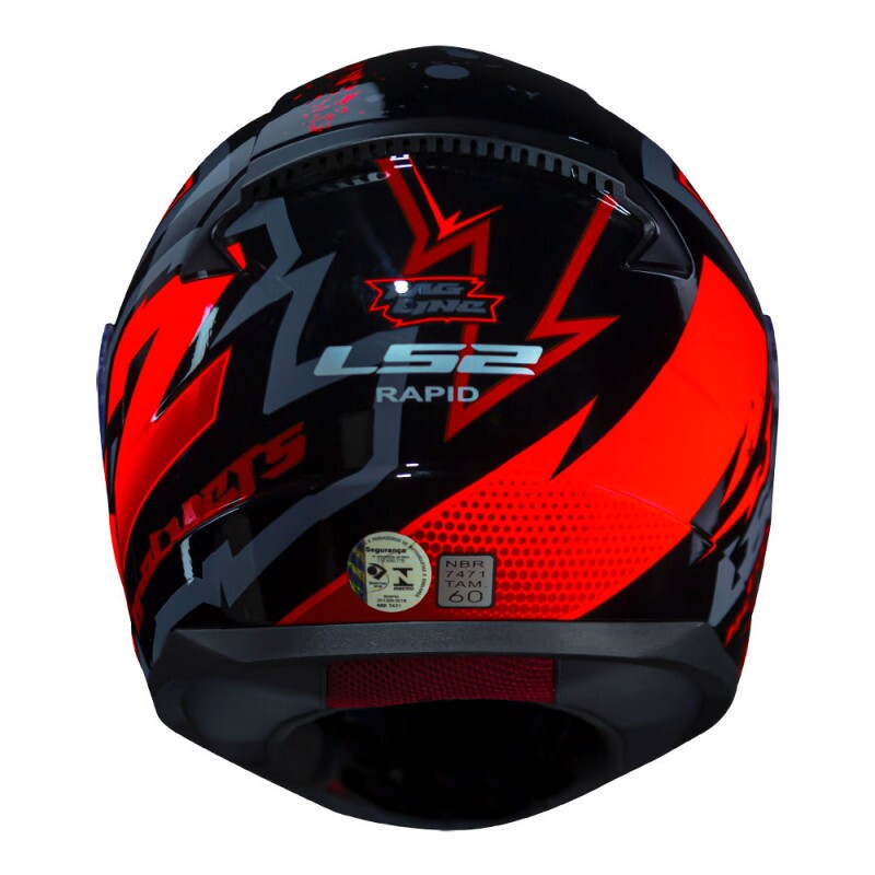 Capacete LS2 Rapid FF353 Tagline Orange